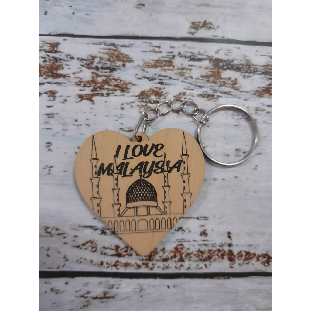 YUNAVALET Keychain I Love Malaysia / Keychain Merdeka/ Souvenir Key ...