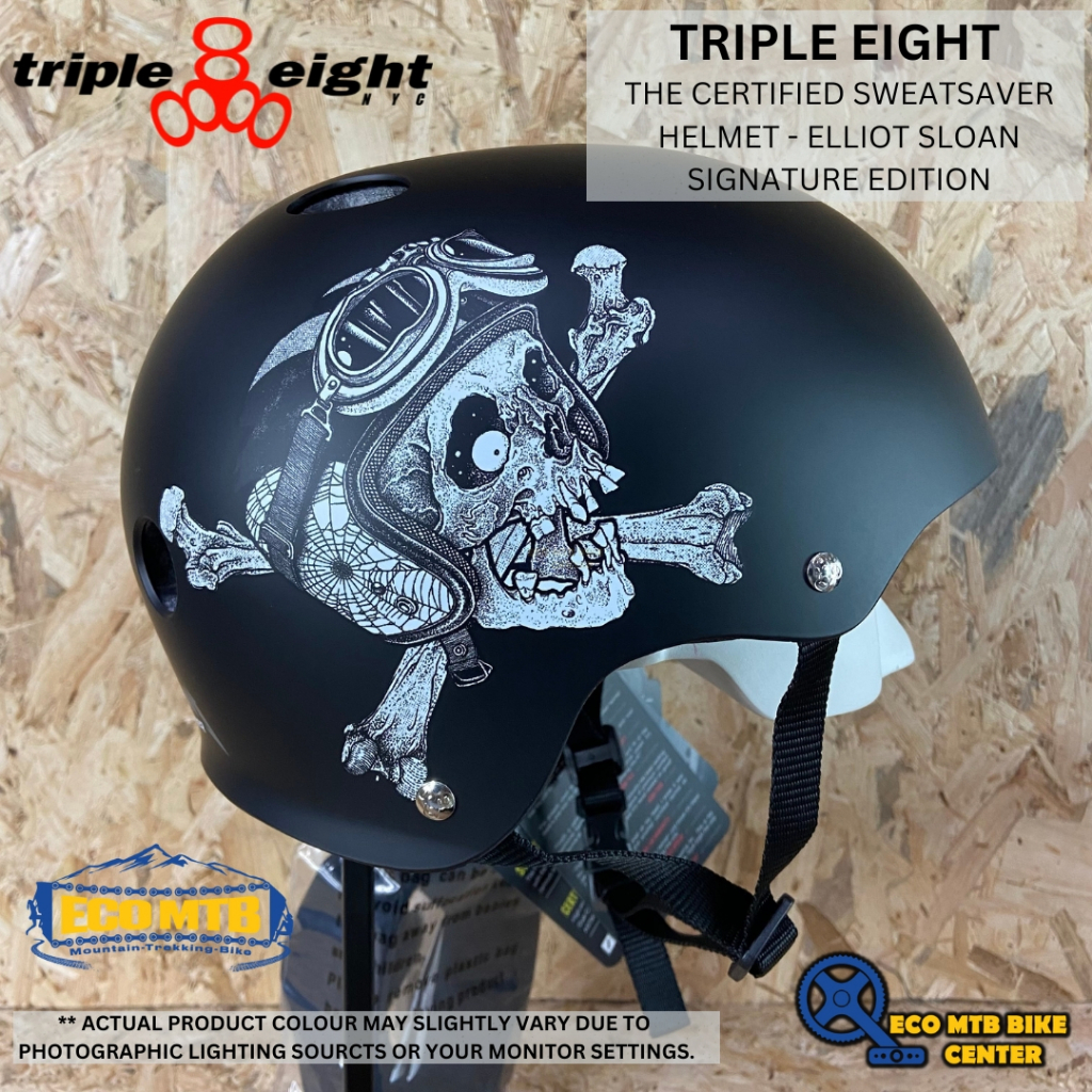 TRIPLE 8 - THE CERTIFIED SWEATSAVER HELMET - ELLIOT SLOAN SIGNATURE ...