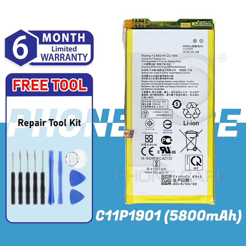 Battery Bateri C11P1901 For ROG PHONE 2 ROG 2 ZS660KL (5800 mAh ...