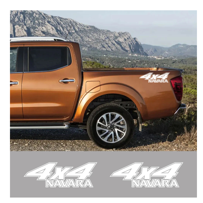Pickup Rear Bed Side Decals For Nissan Navara SL ST Truck Graphic 4x4 ...
