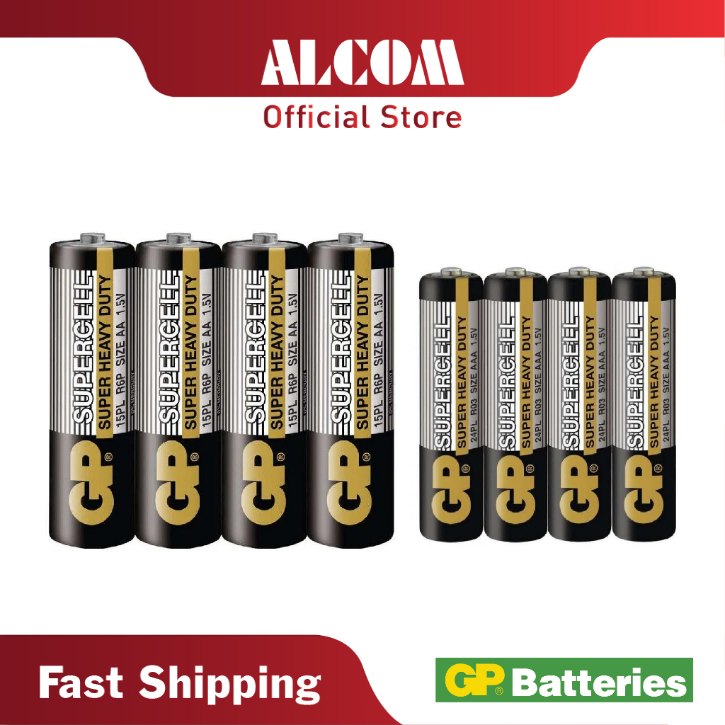 [Genuine] GP 4pc-Pack AA / AAA Supercell Battery with High Capacity ...