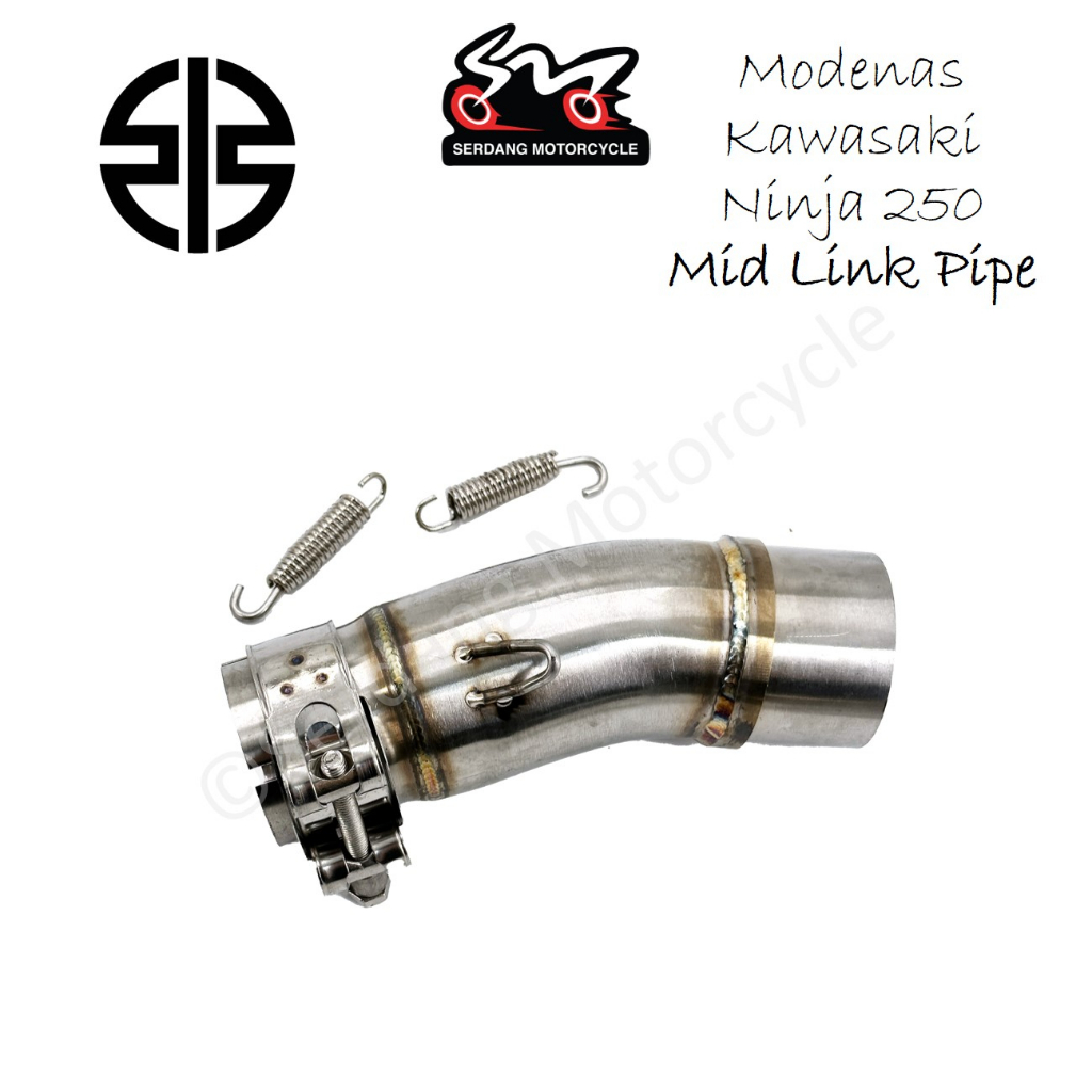 Modenas Kawasaki Ninja 250 2018-2023 Mid Middle Link Pipe Modenas Kawasaki Ninja 250 2018-2023 Mid Middle Link Pipe