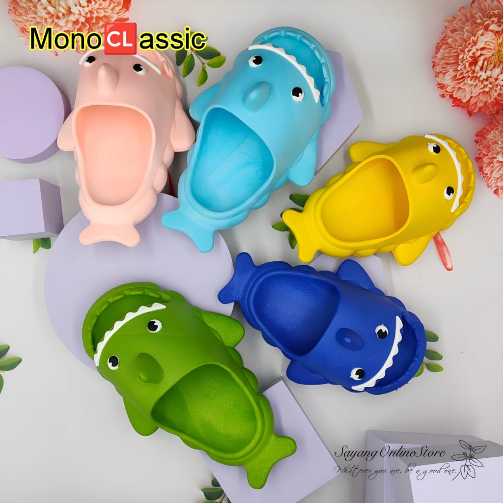 READY STOCK Kasut frog Selipar budak lelaki perempuan ikan YU Cartoon ...