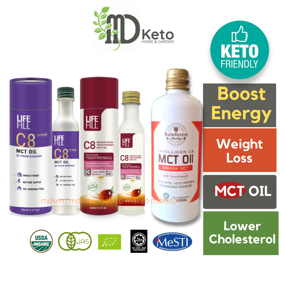 [MD Keto] Rainforest Herbs / Life fill C8 MCT Oil 500ml HALAL for low ...