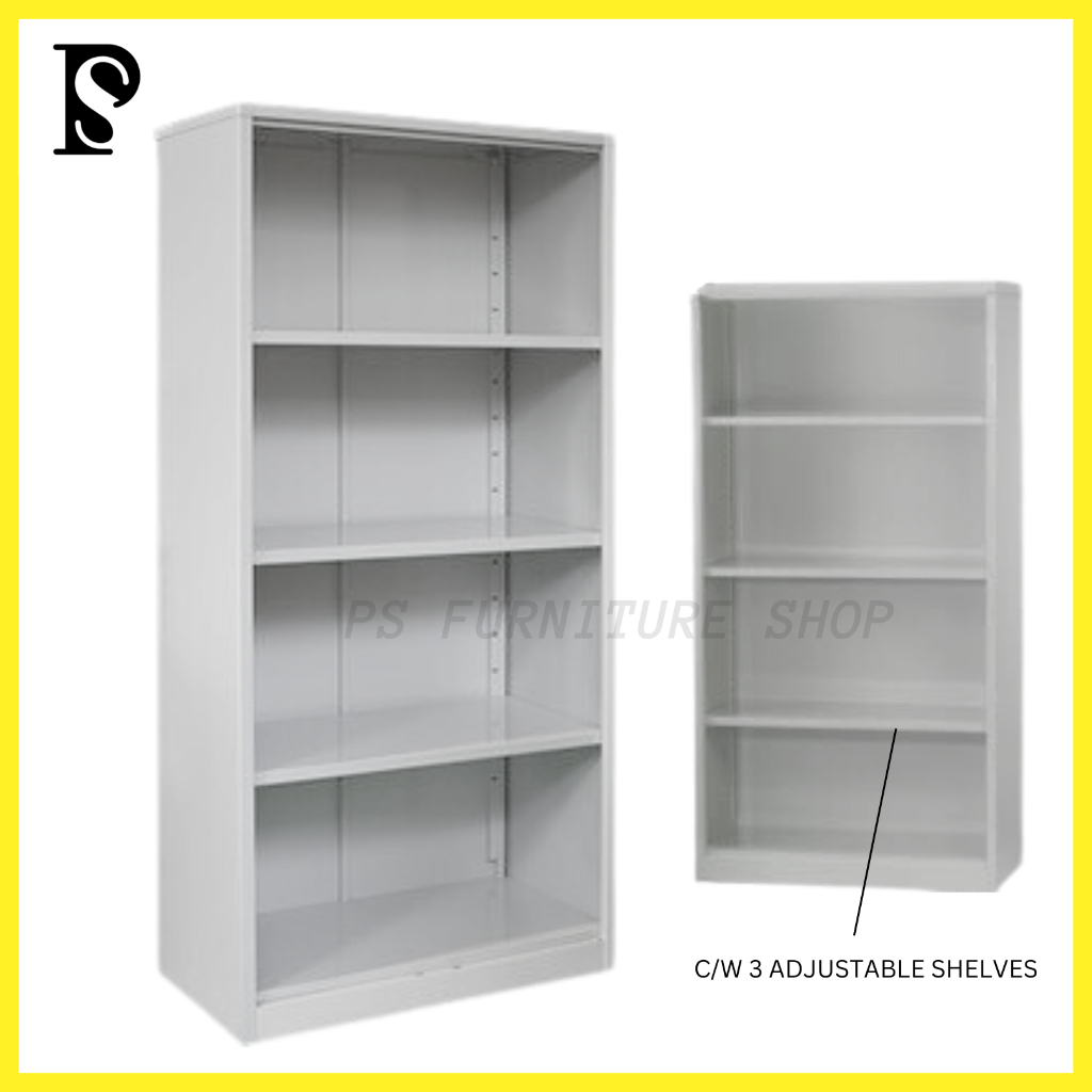 PS SHOP - Almari Besi / Metal Full Height Open Shelf Cabinet ...