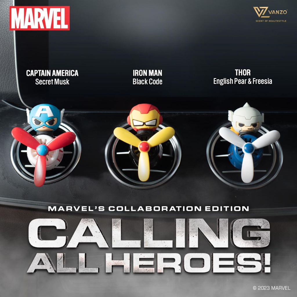 VANZO Marvel Series Car Vent Perfume 4g x 2 ( Iron Man / Captain ...