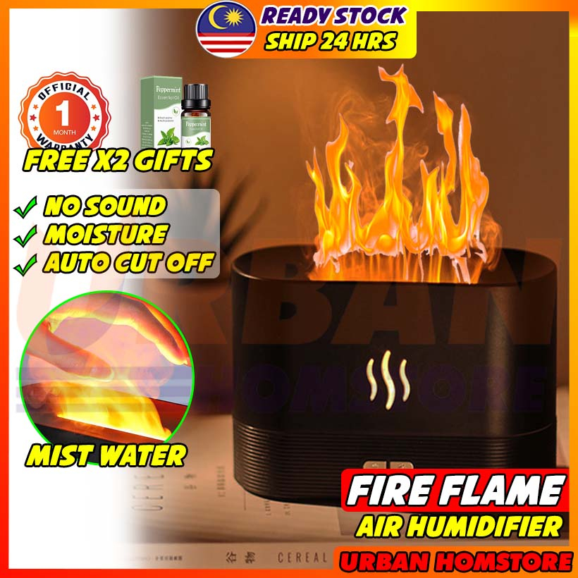 Flame humidifier fire Aromatherapy diffuser USB Relax humidifier aroma ...