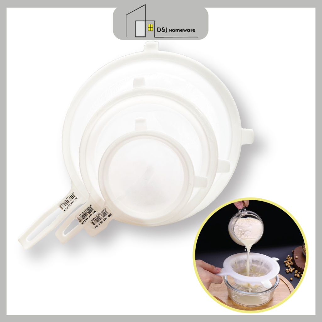 Pastry Mesh Strainer Double Layer Extra Fine / Nylon Sieve with Handle ...