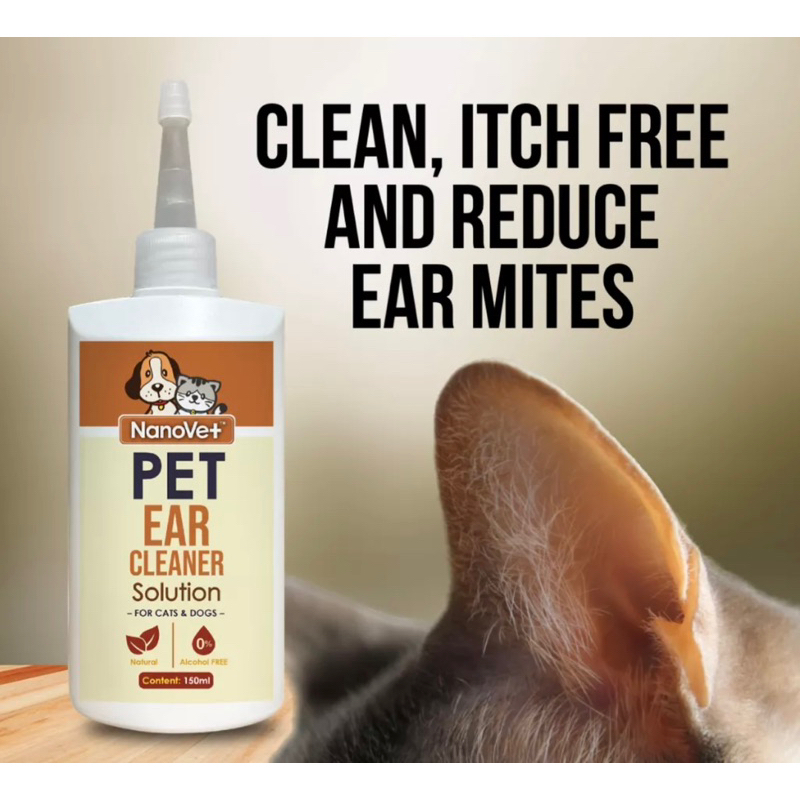 Nanovet Pet Ear Cleaner Solution for Cat and Dog - 150ml | Shopee Malaysia