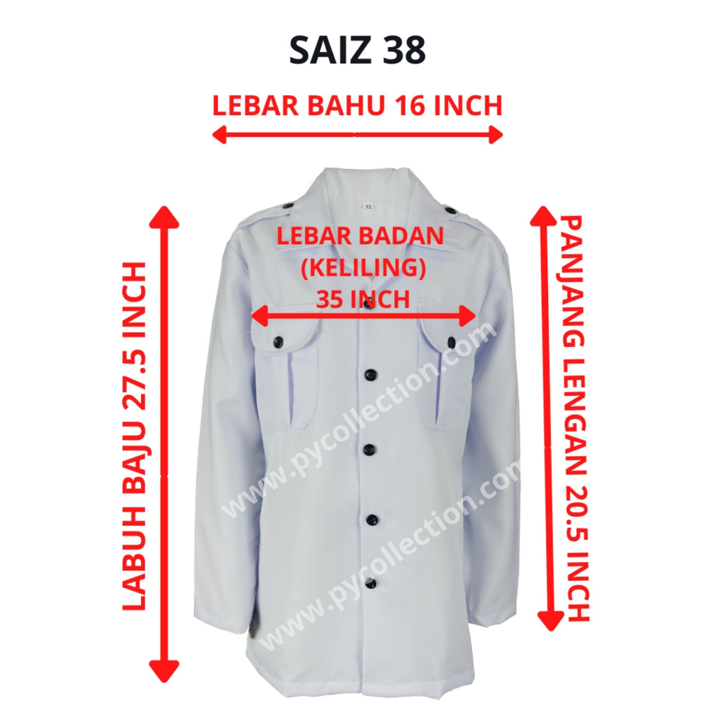 PBSM / UNIFORM KADET PERSATUAN BULAN SABIT MERAH ( LENGAN PANJANG ...