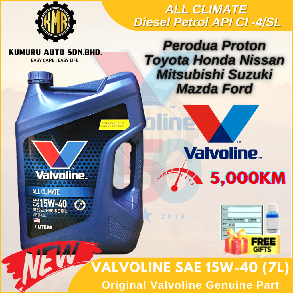 Valvoline ALL CLIMATE Diesel Petrol API CI -4/SL SAE 15W40 Engine Oil ...
