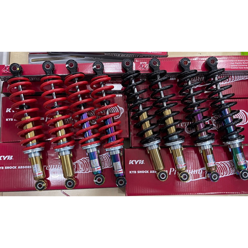 KYB RXZ 135 EX5 EX5 DREAM SPECIAL LIMITED ENDITION ABSORBER SET (2PCS) TITANIUM SERIES /GOLD ...