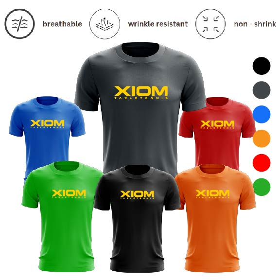 XIOM LOGO TABLE TENNIS PING PONG JERSEY MICROFIBER QUICK DRY FIT | Shopee Malaysia