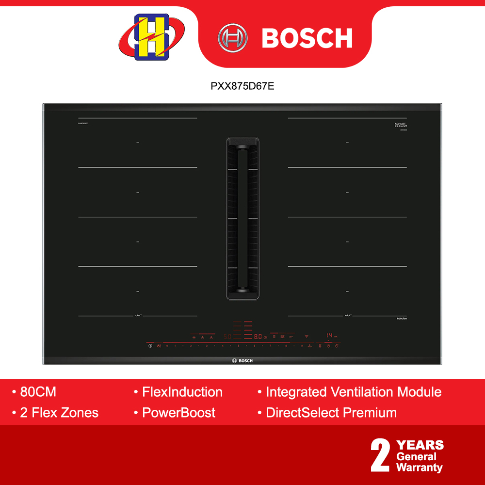 BOSCH Series 8 Integrated Ventilation Hob (80 cm) Partial-Guided ...