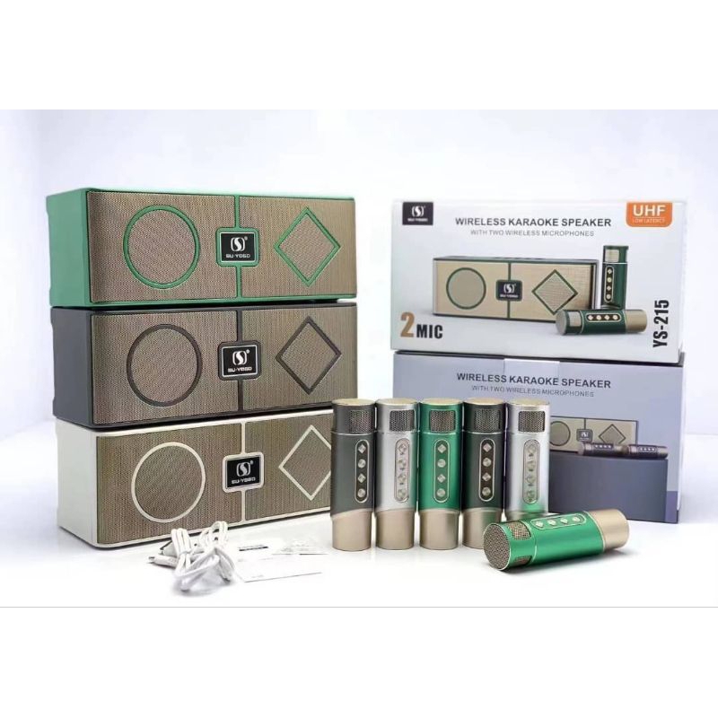 SU-YOSD YS215 Wireless Karaoke Speaker With Two Wireless Microphone ...