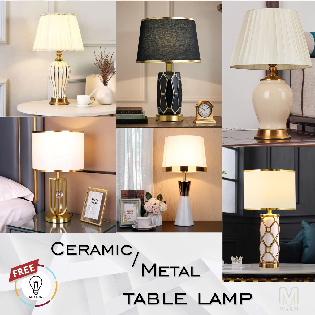 Ready Stock ~ Ceramic Table Lamp/Gift Wedding/Home Decor Table Light ...