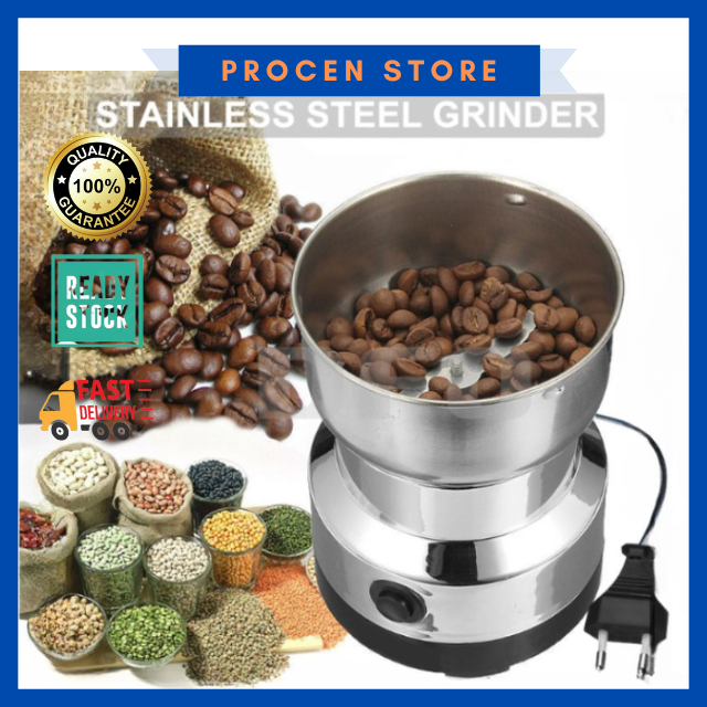 Electric Coffee Bean Spices Grinder Pengisar Kopi Bijirin Rempah Akar ...
