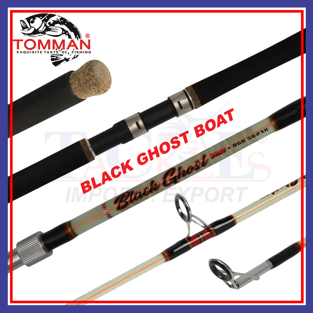 (5'0ft-7ft) Tomman Black Ghost Boat Rod Bot Pancing (Maxdrag 12kg-15kg ...