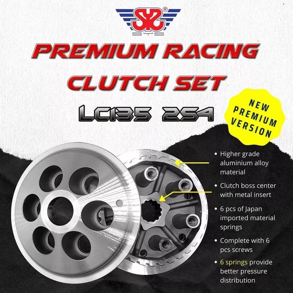SYS PREMIUM Yamaha LC135 LC 135 V1 ES (2S4) 4S 4 Speed Hand Clutch Clutch Set Racing HYPER ...