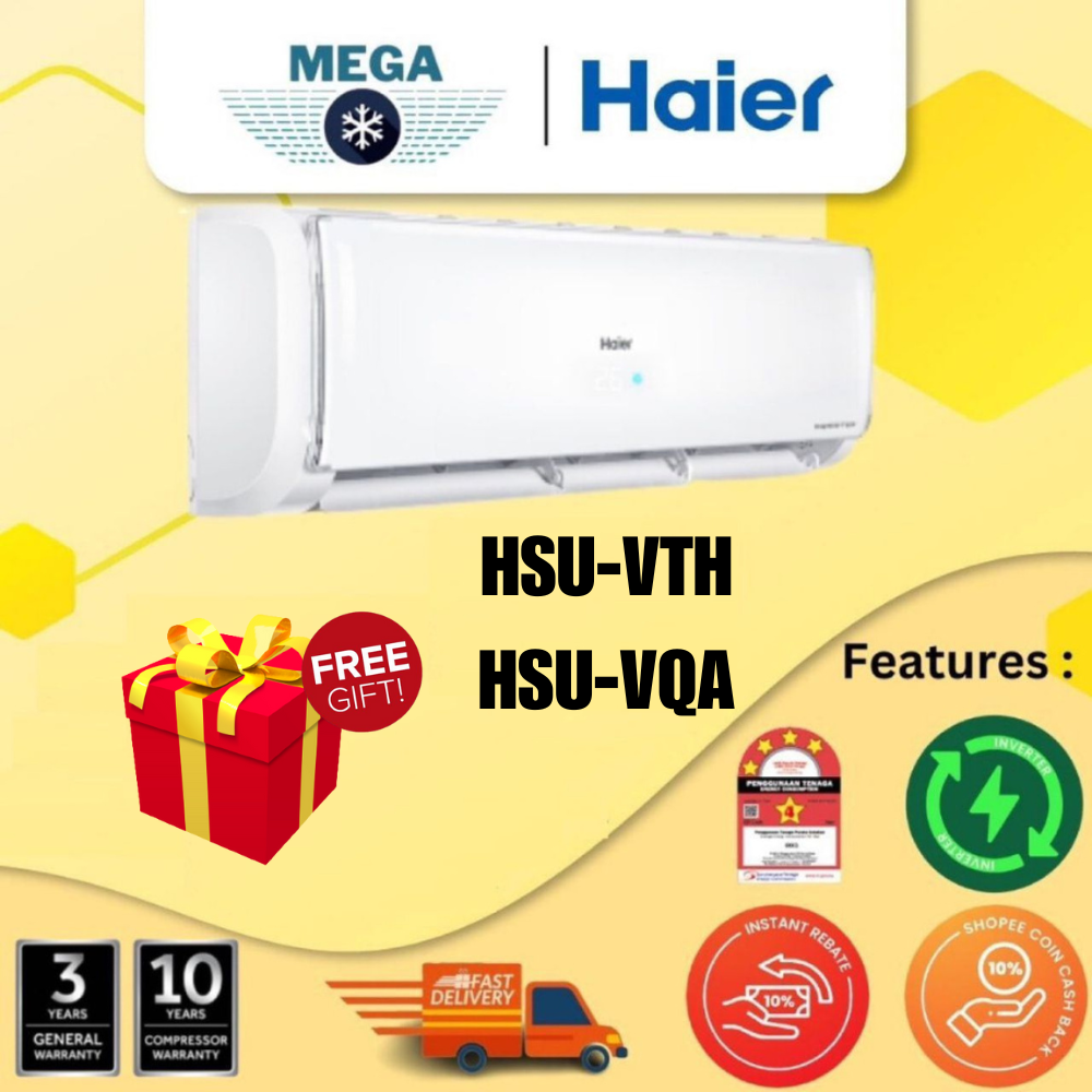 Haier Aircond Inverter R32 1.0HP ~ 2.5HP (HSU-VTH Series/HSU-VQC Series ...