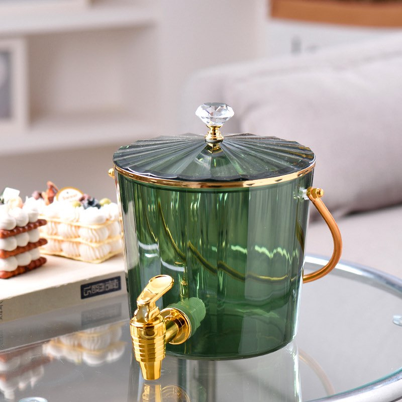 INS 2Litres Ice Bucket Cold Water Jug with Tap Drink Bucket Jug Fruit ...