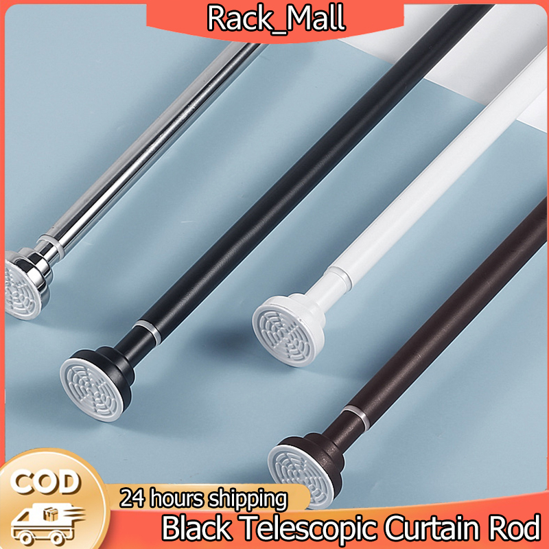 Adjustable Curtain Rod Stainless Steel Telescopic Rod Cloth Rail Anti ...