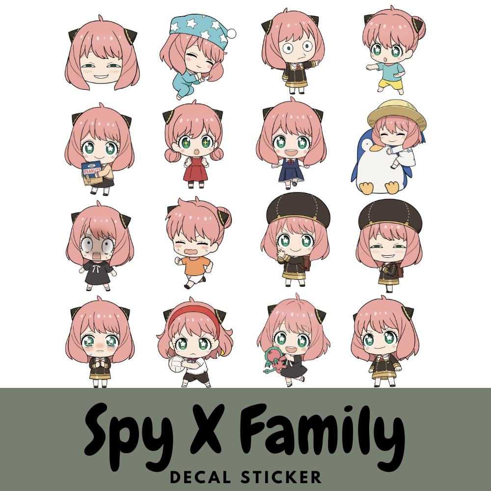 SPY X FAMILY ANYA Die Cut Decal Sticker Cute Journal | Shopee Malaysia