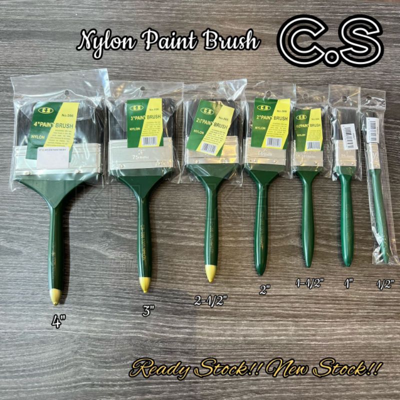 100% CS NYLON SYNTHETIC FIBER PAINT BRUSH HALAL BERUS CAT 1/2" - 4 ...