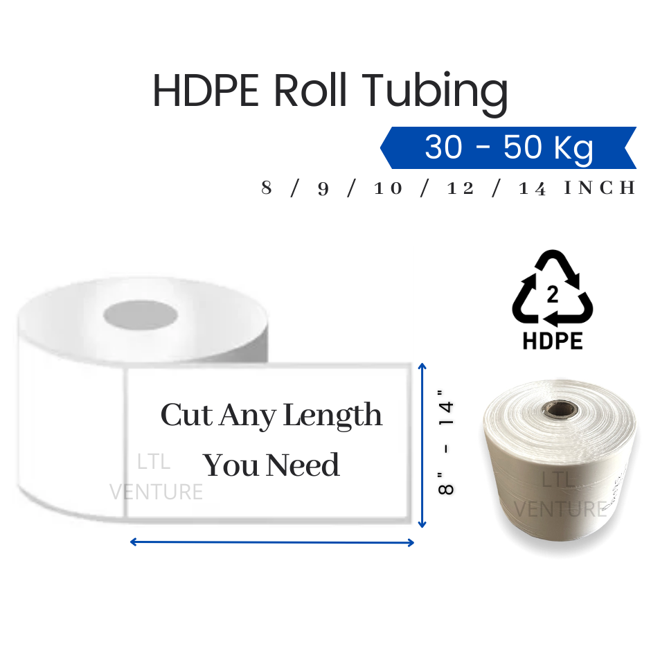 HDPE Plastic Roll Tubing/Cut Any Length You Need/Cut to Size/8/9/10/12 ...