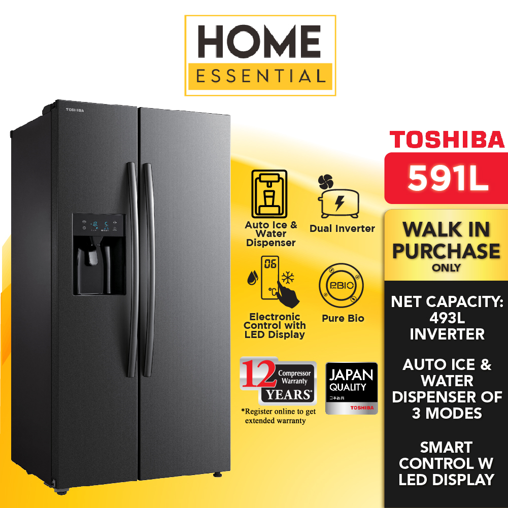 Hisense 720L 4 Door Inverter Refrigerator RQ758N4ASV | Toshiba 591L ...
