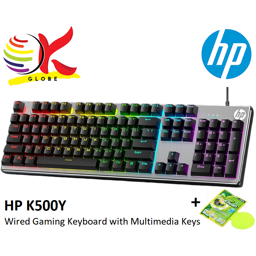 HP K500F / K500Y MEMBRANE USB WIRED GAMING KEYBOARD WITH LED BACKLIGHT ...
