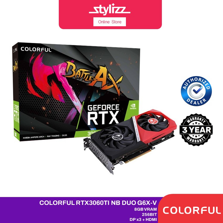 COLORFUL GEFORCE RTX 3060 NB DUO V2 12GB DDR6 / RTX3060TI NB DUO G6X V ...