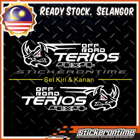 Daihatsu Terios Rhino Set Kiri & Kanan 4x4 Car Sticker for OUTDOOR ...
