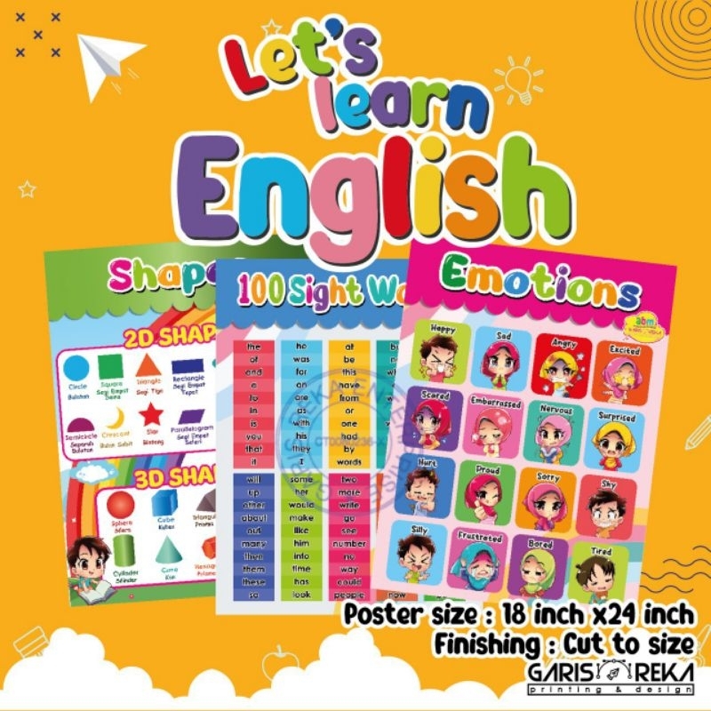 BANNER KECERIAAN KELAS BAHASA INGGERIS. ENGLISH LEARNING. BANNER ...