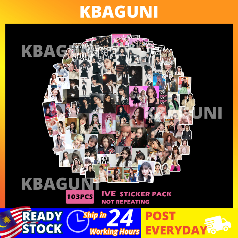 Kbaguni Kpop Ive Sticker IAM 103pcs Kpop Diary Laptop PVC Wallet Deco ...