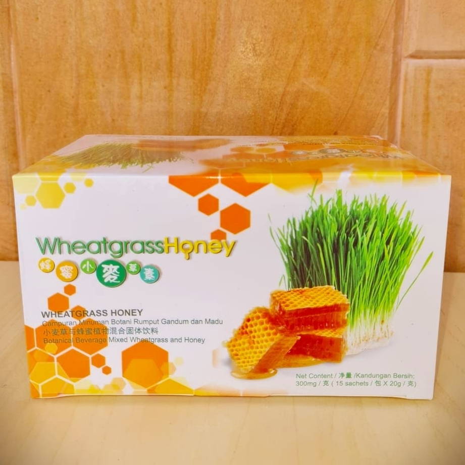[HALAL] Wheatgrass Honey Powder (20g x 15 sachets) 蜂蜜小麦草粉 | Shopee Malaysia