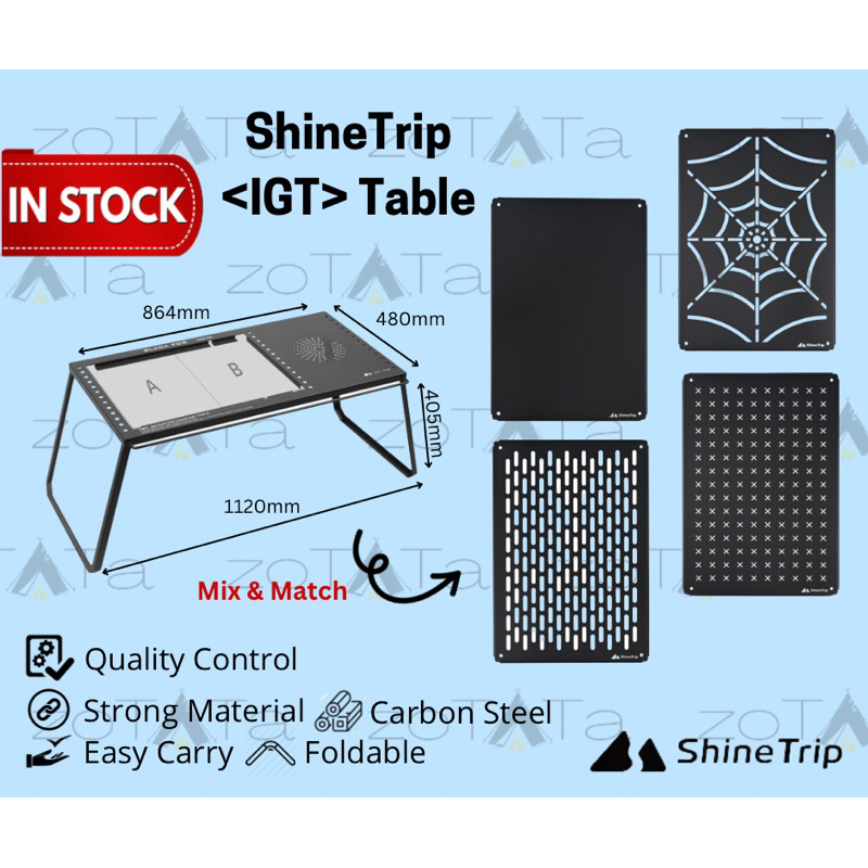 Shinetrip IGT Table Module Combination Camping Picnic BBQ Table ...