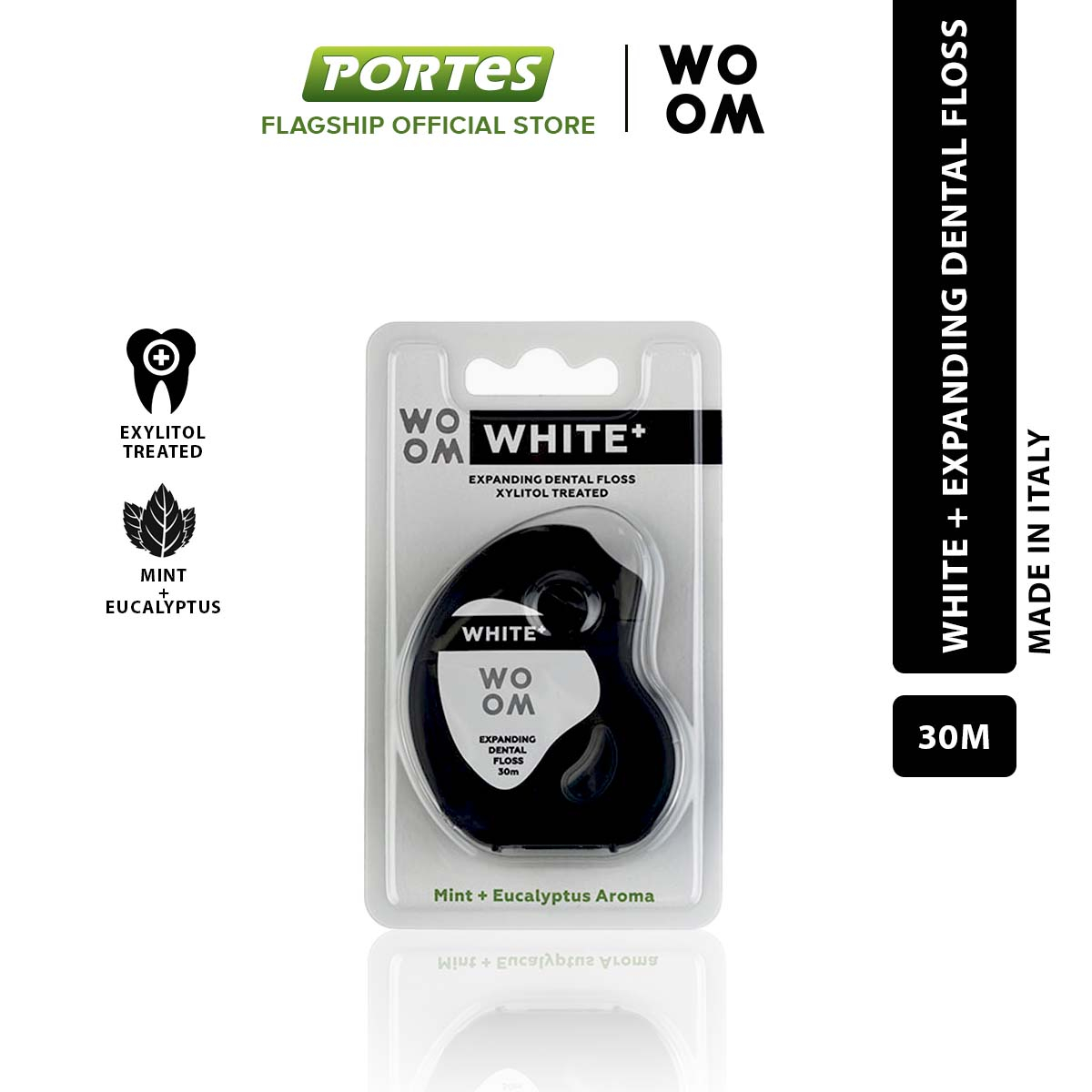 WOOM - WHITE+ Dental Floss 30m (Made in Italy) | Shopee Malaysia
