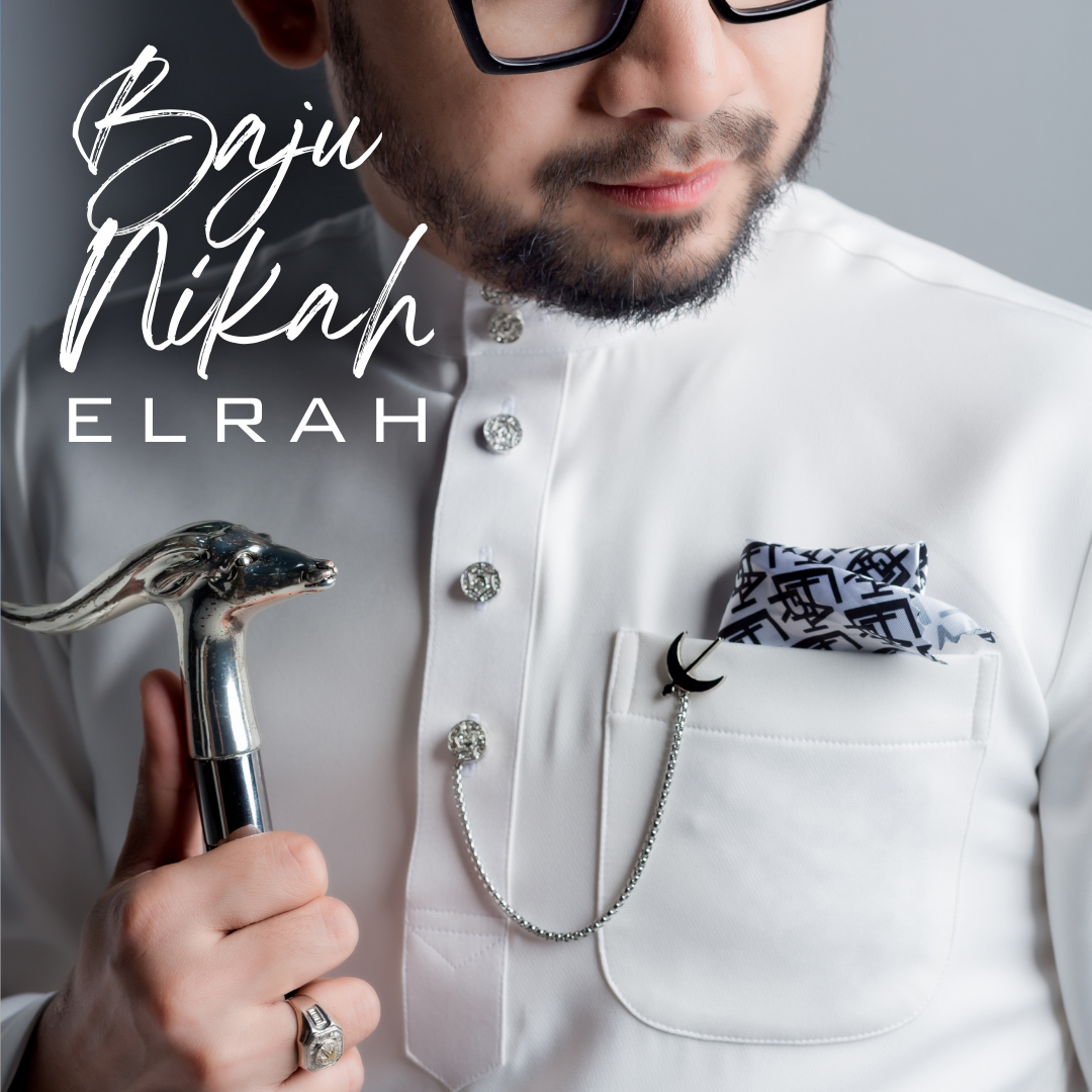 Baju Melayu Off White Elrah Exclusive Nikah Kahwin Putih Offwhite Cream ...