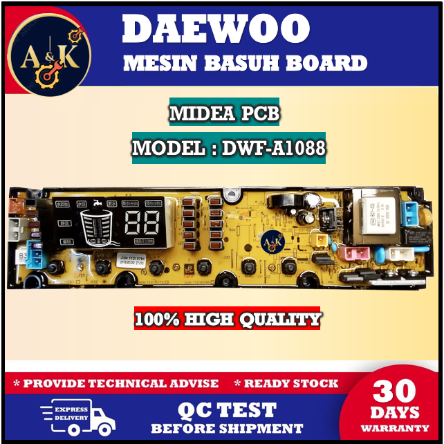 DWF-A1088 Daewoo washing machine PCB board / board mesin basuh / DEAMA ...