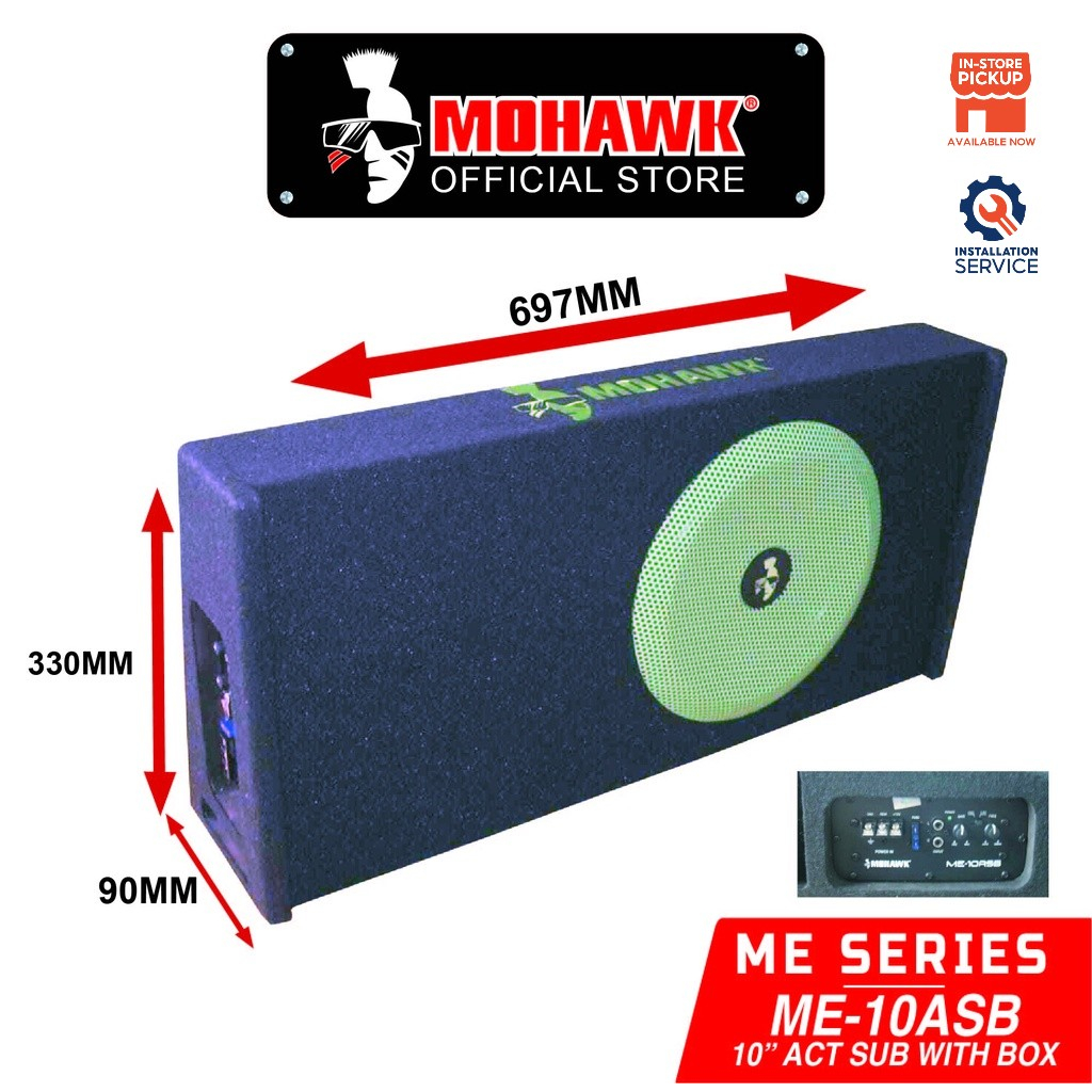 [Installation Provided] Mohawk ME Series 10” inch Active Subwoofer with ...