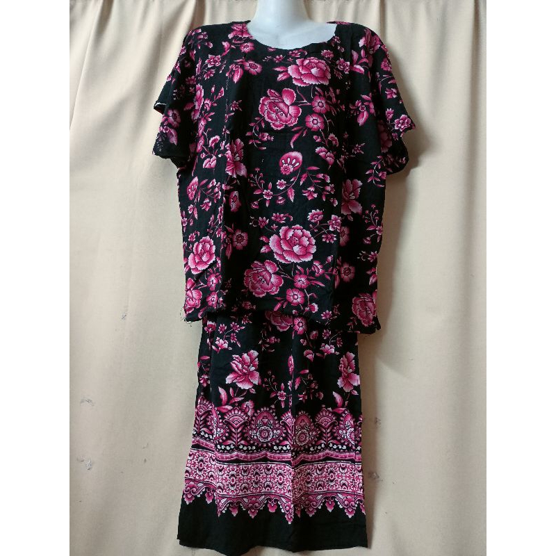 ASET (Size XL) (Pasang/Set) (Aladdin) Baju Tidur Batik/Baju Batik ...