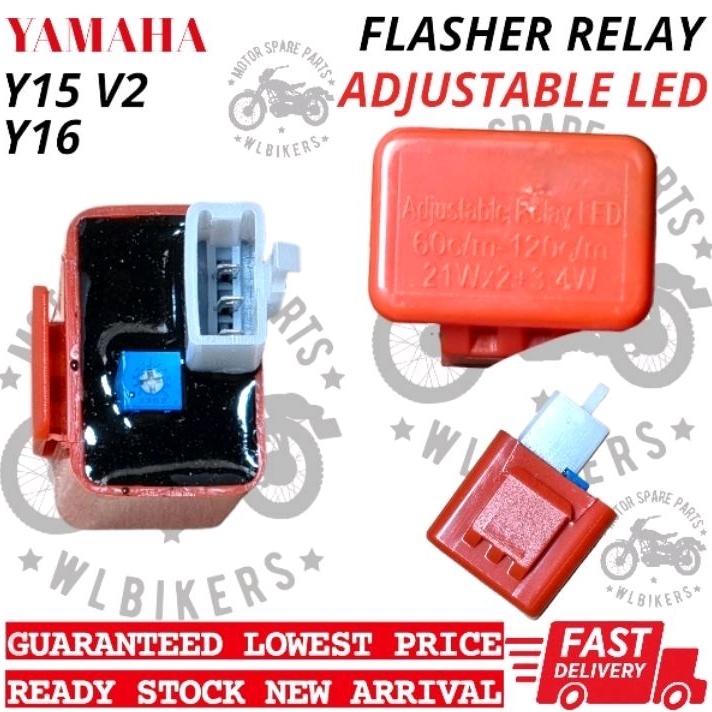 YAMAHA YSUKU Y15 V2 Y16 FLASHER RELAY ADJUSTABLE LED SIGNAL RELAY WITH ...