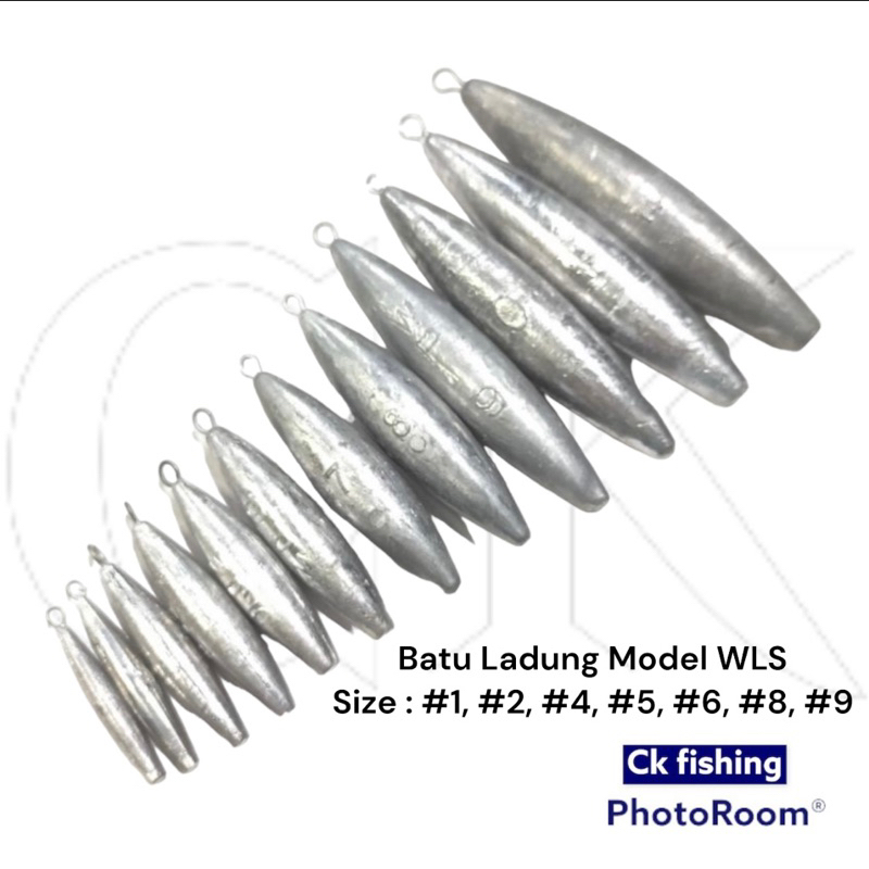 Fishing Lead Sinker Model WLS Size #1 To #9 / Batu Ladung Panjang / Sea ...