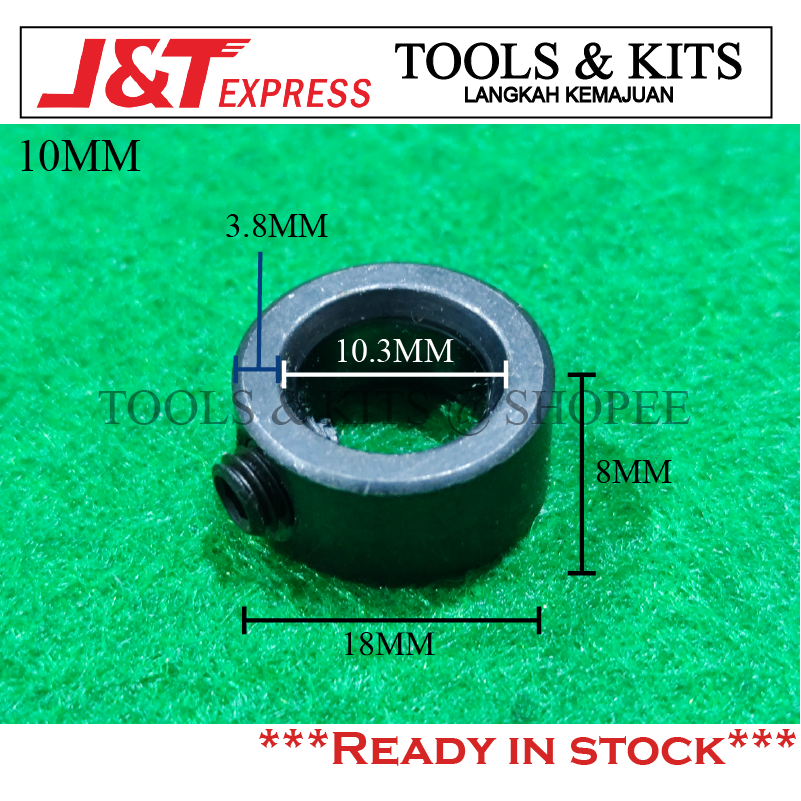 3/4/5/6/8/10/12mm Shaft Clamp Collar Bearings Set Screw Collar Steel ...