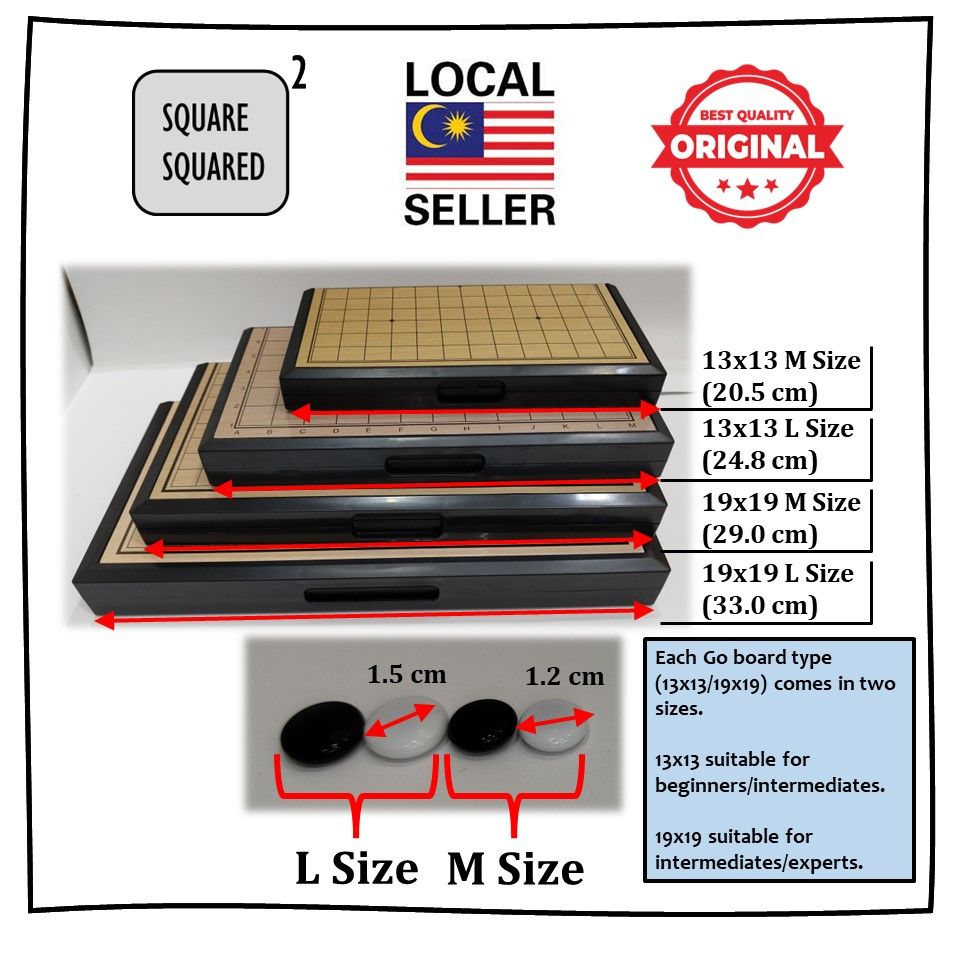 Chinese Go Chess with Portable Foldable Magnetic Board 13x13 19x19 ...