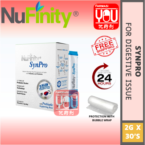 [YOUPHARMACY]NUFINITY SYNPRO WITH PROBIOTICS AND PREBIOTICS 2G X 30 SACHETS | Shopee Malaysia