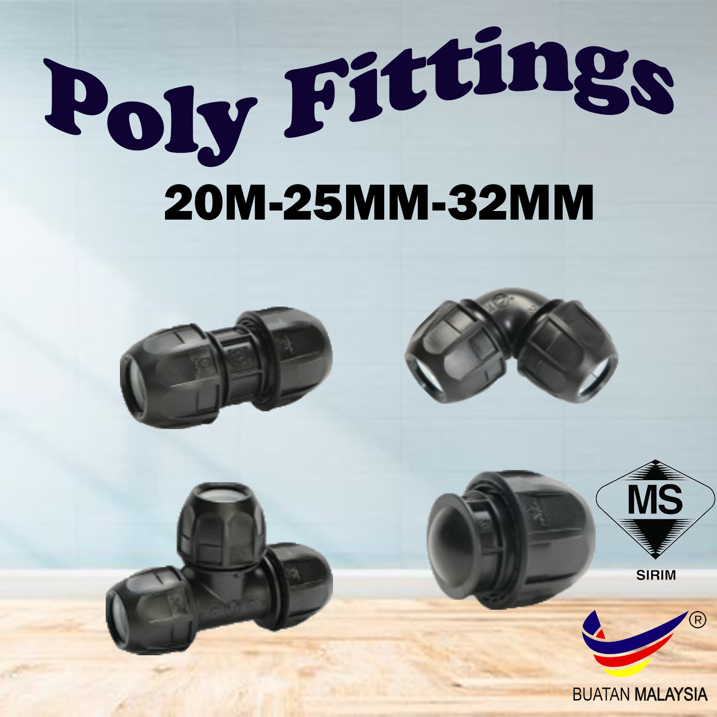 HDPE Poly Fitting Poly Pipe Connector Smart Coupler Elbow Tee End Cap ...