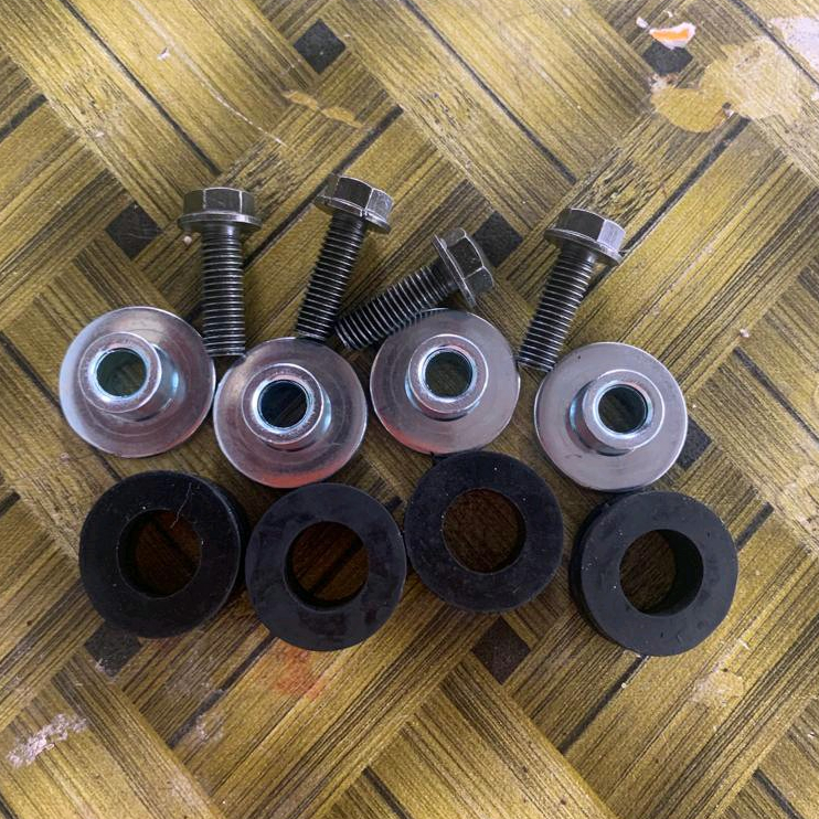 HONDA WAVE125 GT128 MAIN STEP DAMPER + BUSH (4PCS) WAVE 125 FRONT STEP ...