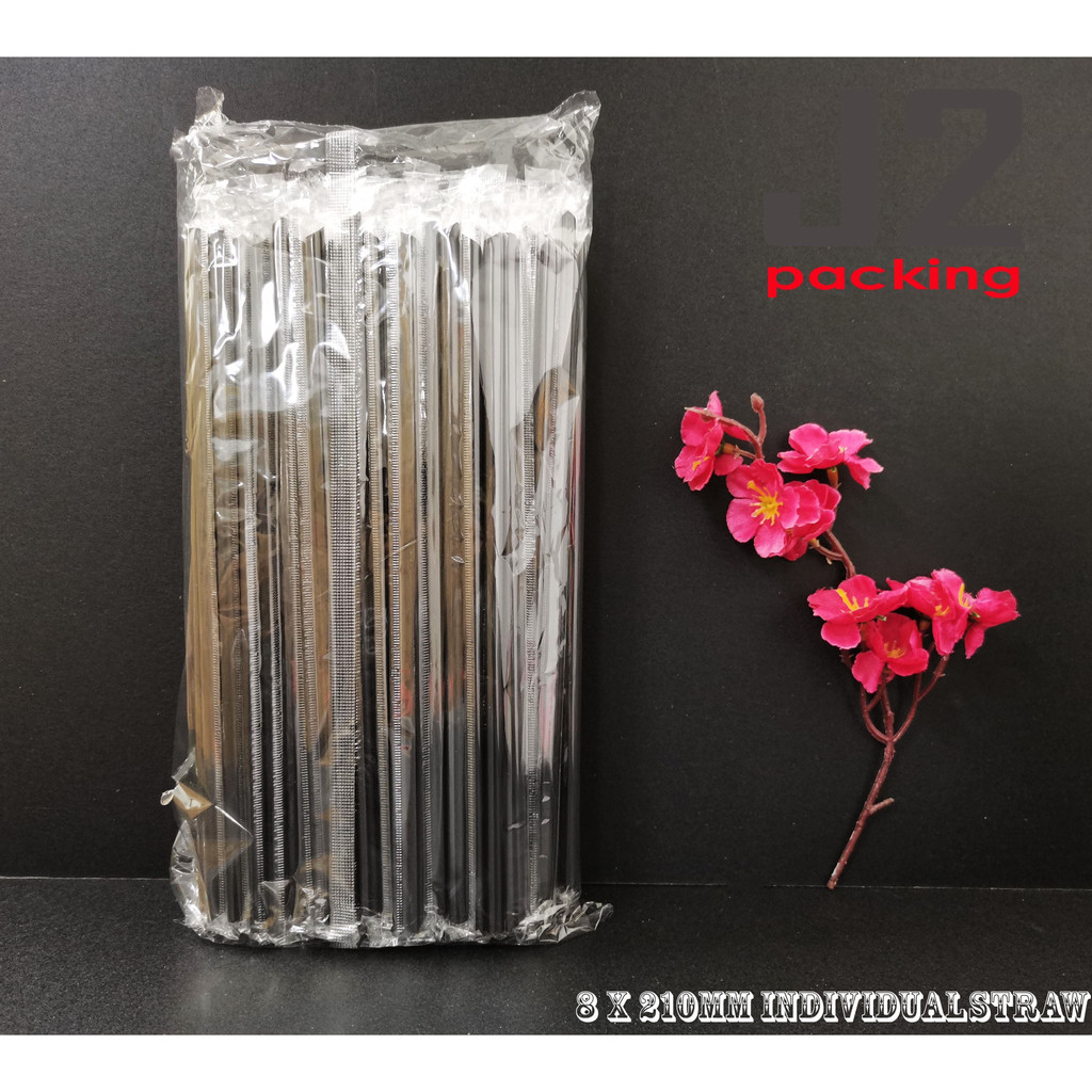 Disposable Coffee / Boba / Milk Tea Individual Straw / Straight Straw ...